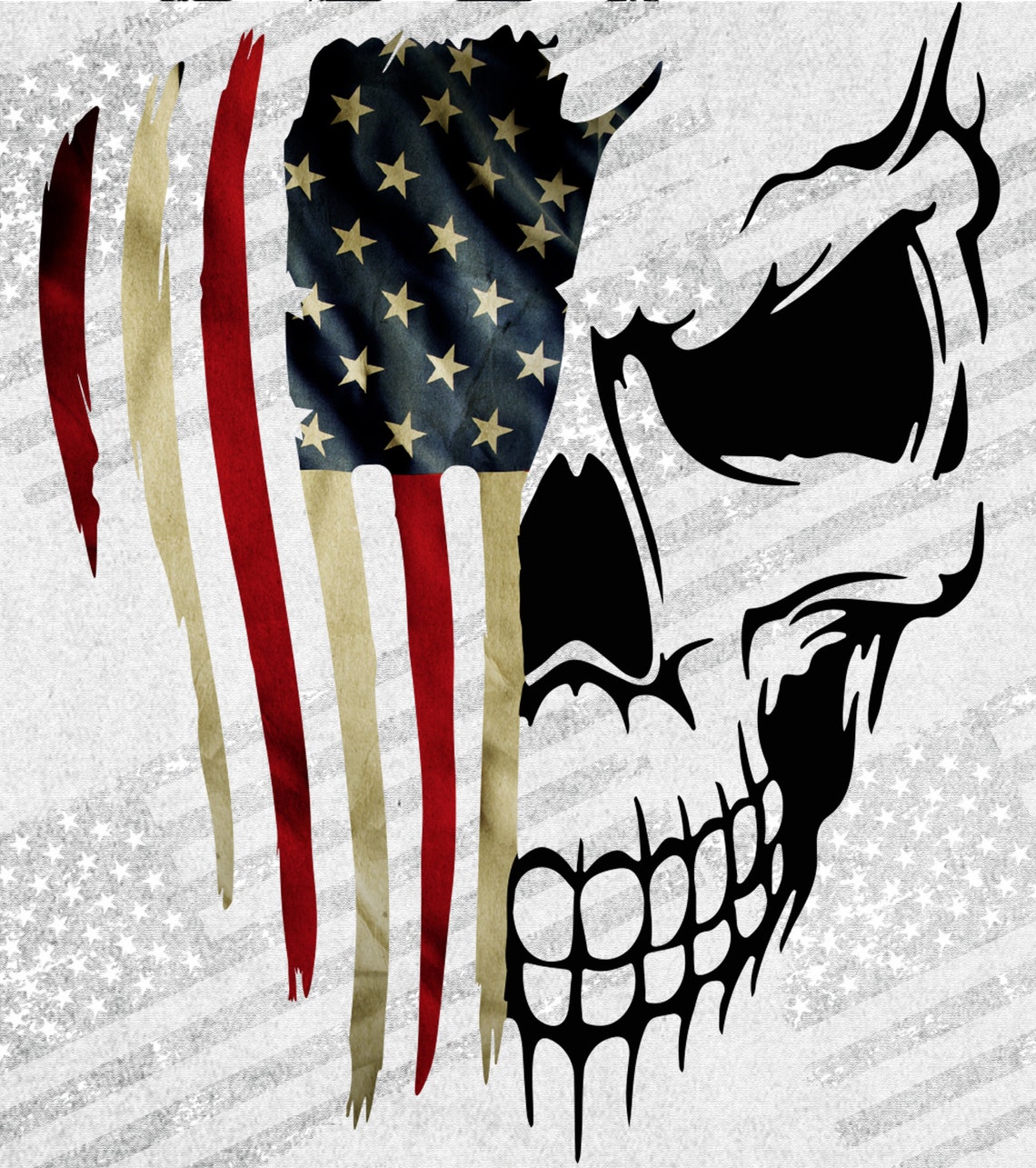 USA Skull Flag Color Distressed Decal Sticker Vinyl Graphic - Etsy
