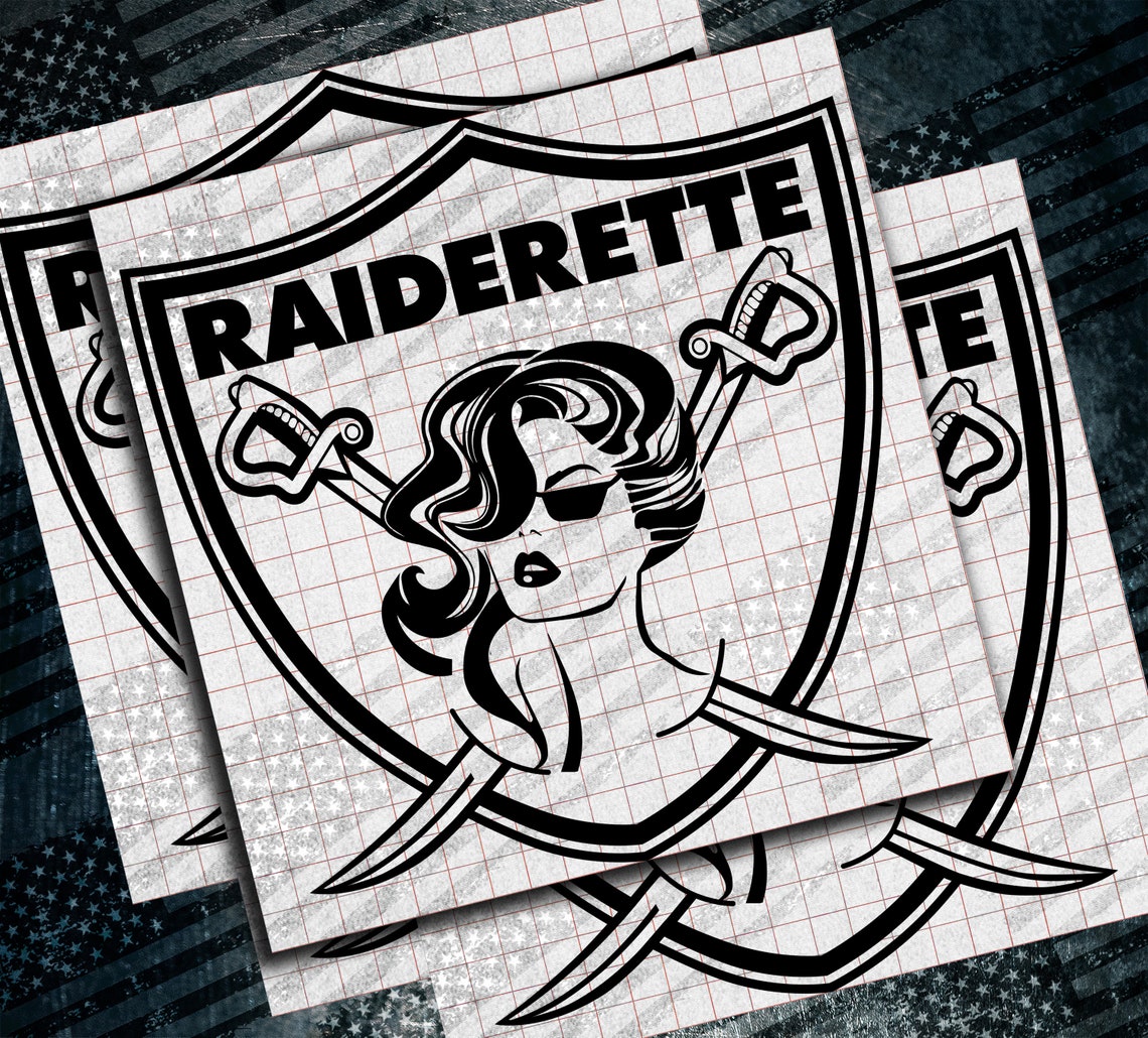 Raiderette Vinyl Decal Female Las Vegas Raider Fan Decal - Etsy