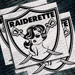 Raiderette Vinyl Decal, Female Las Vegas Raider Fan Decal Sticker - Etsy