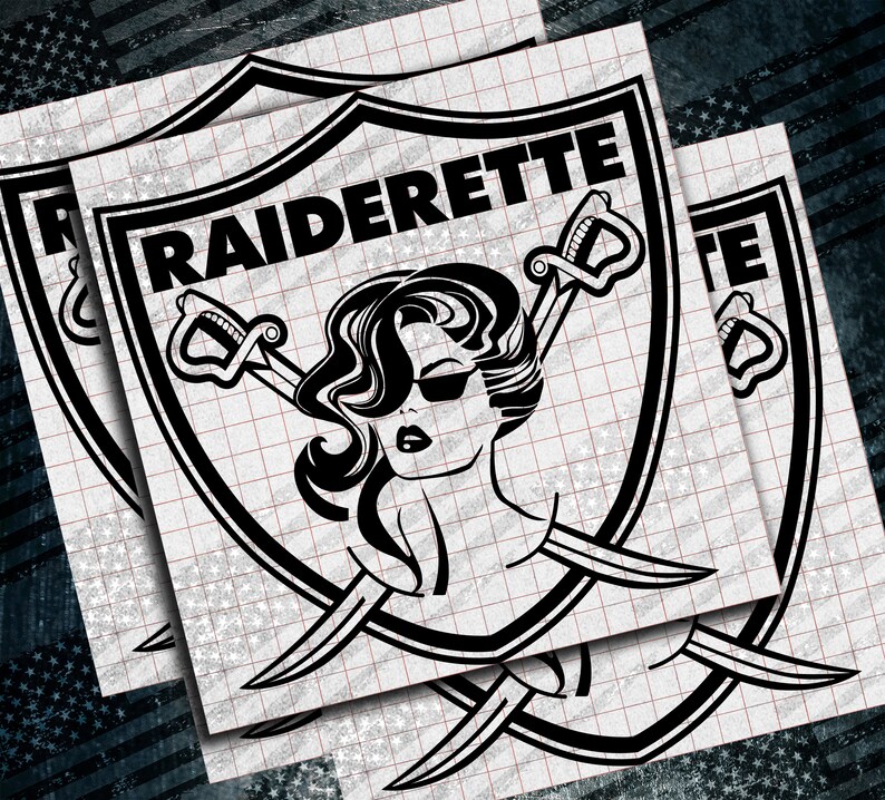 Raiderette Vinyl Decal Female Las Vegas Raider Fan Decal - Etsy