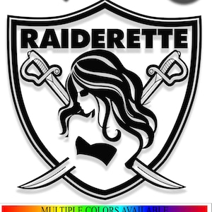Raiderette Vinyl Decal, Female Las Vegas Raider Fan Decal Sticker - Etsy