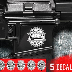 Natural Born American, American Flag Sticker, Patriotic Sticker - Etsy