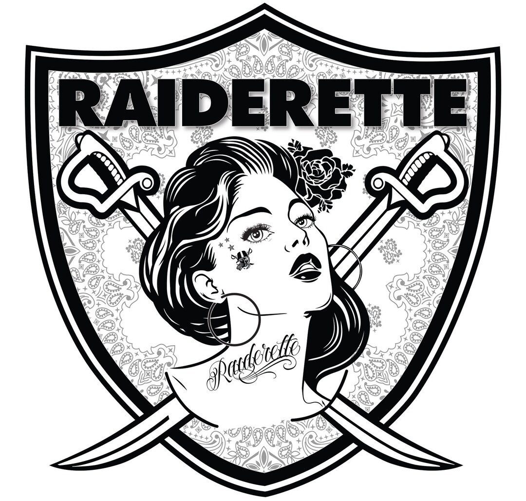 Raiderette Bandana Vinyl Sticker, Female Las Vegas Raider Fan Decal ...
