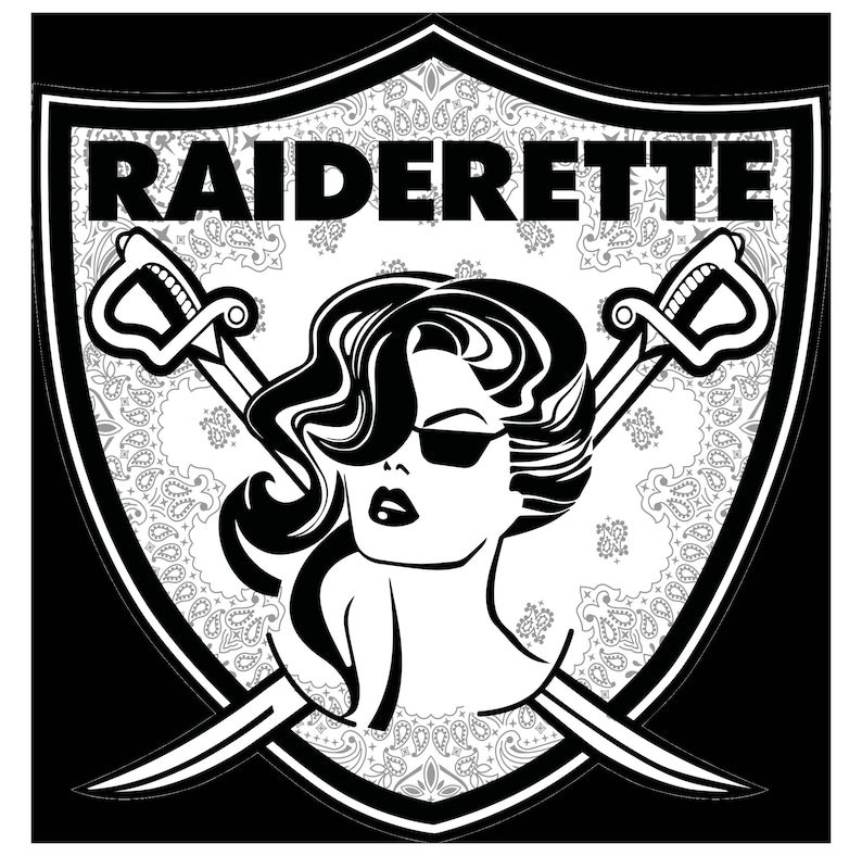 Raiderette Bandana Decal, Las Vegas Raiders Fan Sticker - Etsy