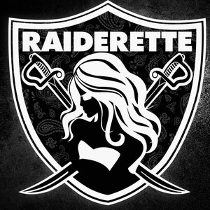 Raiderette Bandana Vinyl Sticker, Female Las Vegas Raider Fan Decal ...