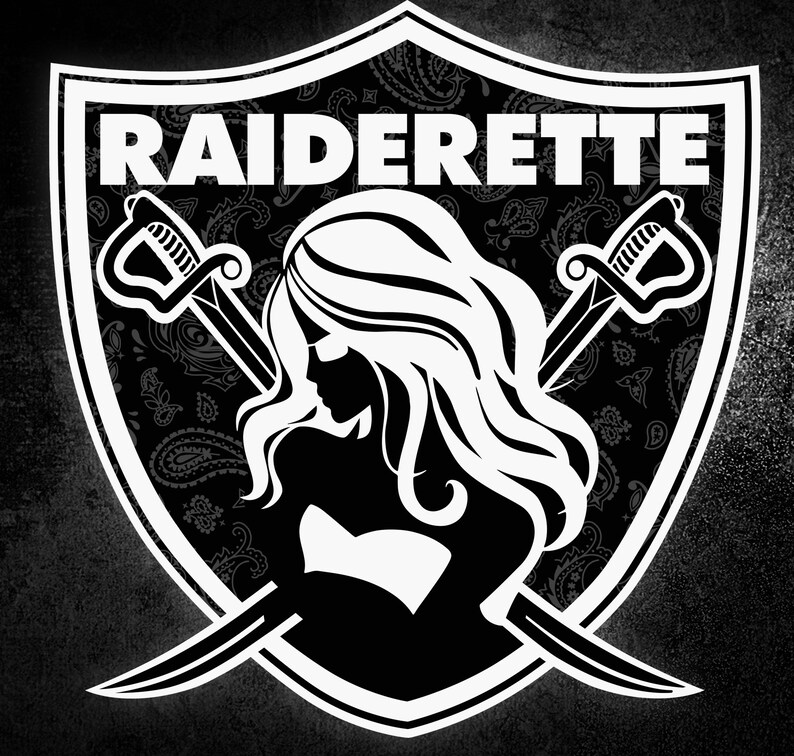 Raiderette Bandana Vinyl Sticker Female Las Vegas Raider Fan - Etsy