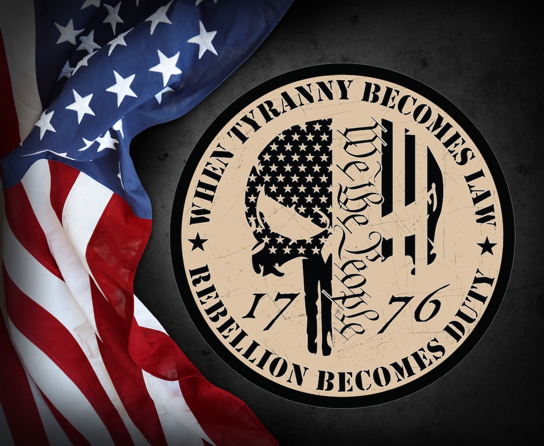 Tyranny Becomes Law Rebellion Becomes Duty, Desert Tan, 1776 Decal ...