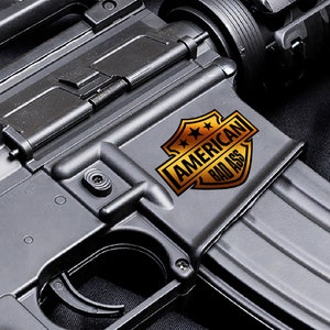 American Badass Sticker, Harley Shield Sticker, Patriotic Sticker - Etsy