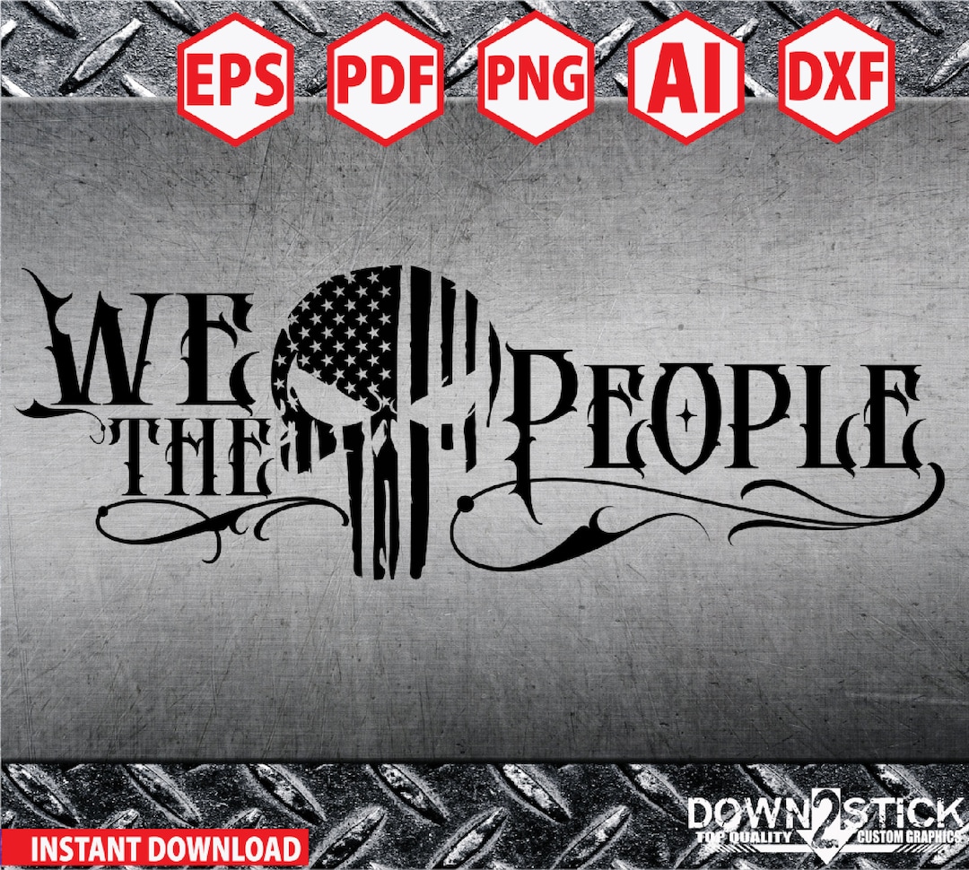 Punisher Skull We the People SVG, American Flag (digital Files) - Etsy