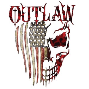 USA Outlaw Skull Flag Blood Camo Distressed Decal Sticker Vinyl Graphic ...