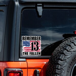 Remember the Fallen 13, Soldier Memorial, Soldier Memorial Sticker - Etsy