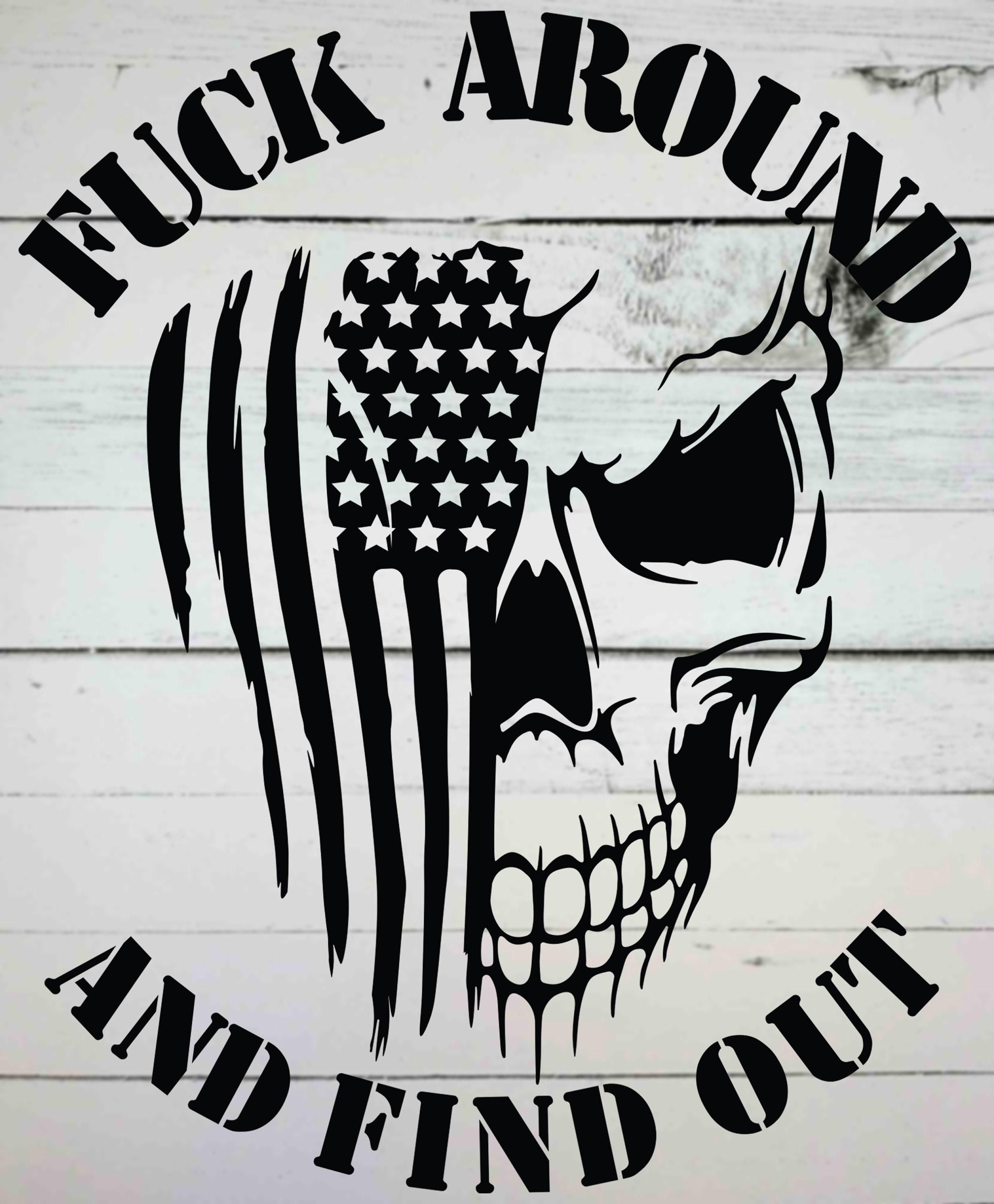 FAFO, USA Skull Flag Tattered Distressed American Flag, Svg-eps-dxf-pdf ...