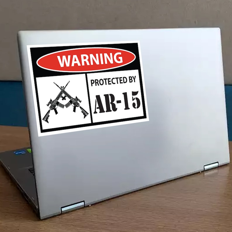 Warning Protected by AR-15 Sticker Laminated UV Protected - Etsy