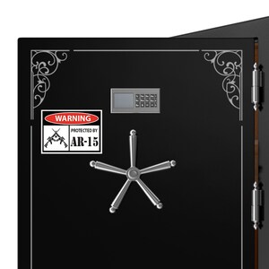 Warning Protected by AR-15, Sticker, Laminated UV Protected 2nd ...