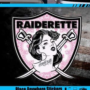 Raiderette Bandana Vinyl Sticker, Female Las Vegas Raider Fan Decal ...