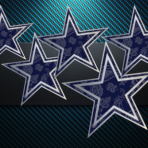 Cowboys Blue Star, Bandana Pattern, Cowboys Star High Quality Sticker ...
