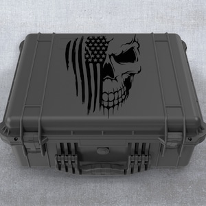 USA Skull Flag Tattered Distressed Decal American Flag Skull, Patriotic ...