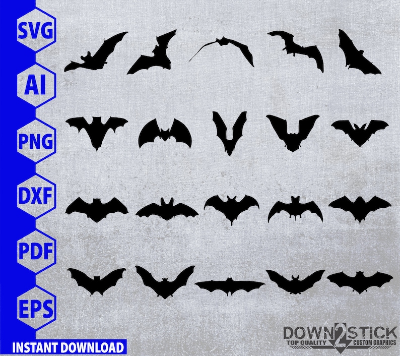 Bats Hanging Around Svg File - Etsy