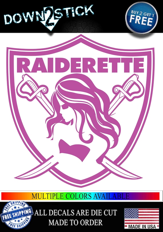 Raiderette Vinyl Decal Female Las Vegas Raider Fan Decal - Etsy