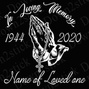 In Loving Memory Praying Hands Svg, Adobe Ai, Eps File Formats - Etsy