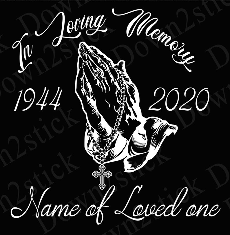 In Loving Memory Praying Hands Svg, Adobe Ai, Eps File Formats - Etsy