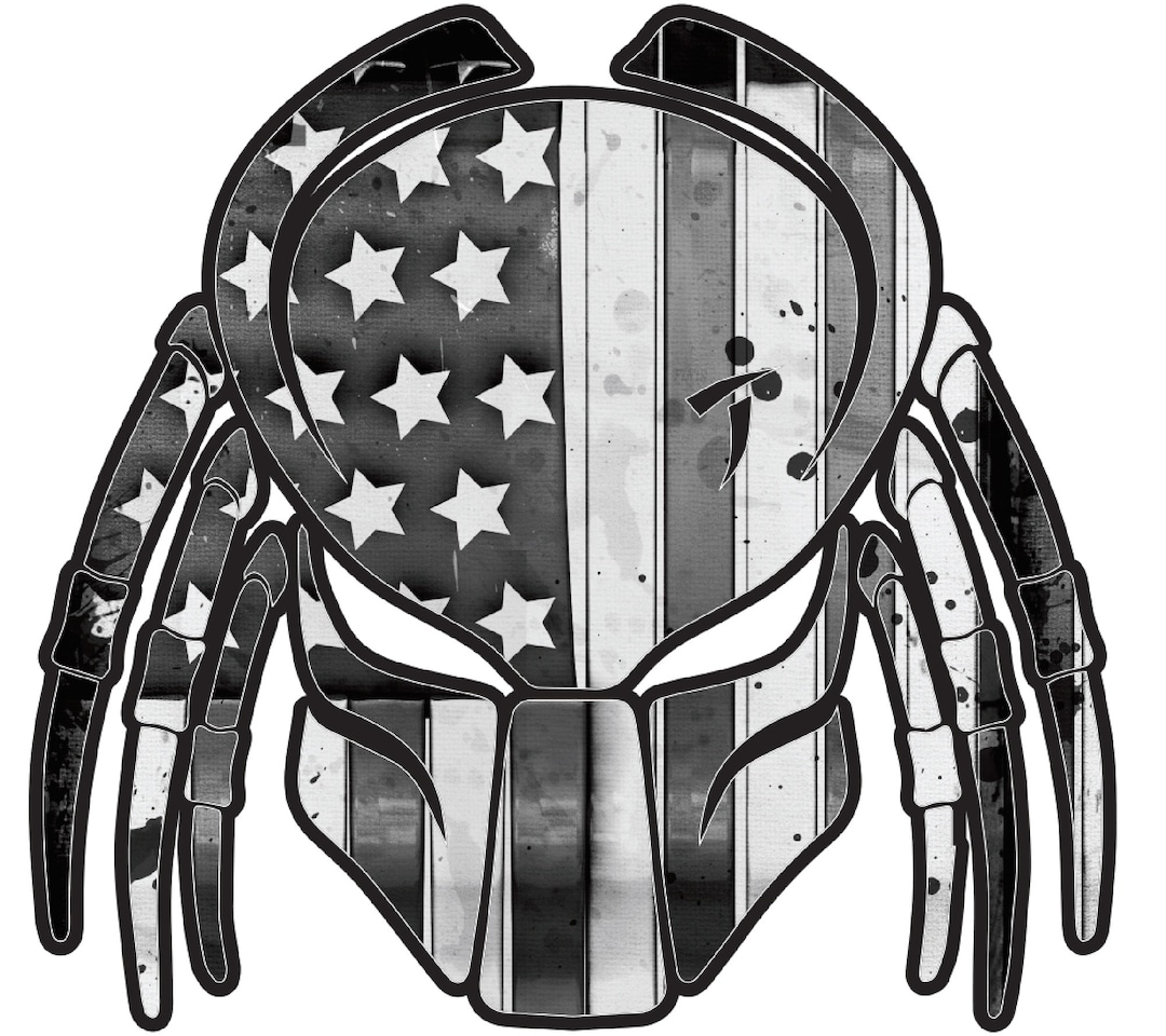 Predator USA Sticker, Predator US Flag Decal, Predator Sticker ...