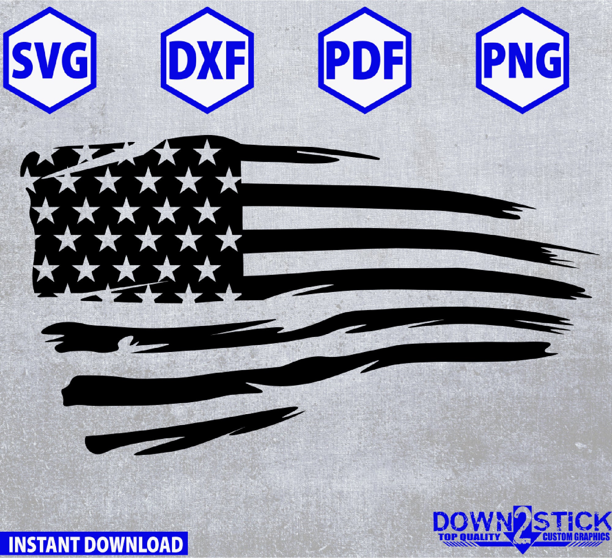 Distressed American Flag Svg, Png, Dxf, Eps, 4th of July Svg, Instant ...