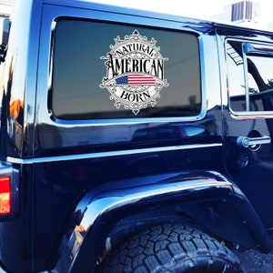Natural Born American, American Flag Sticker, Patriotic Sticker - Etsy