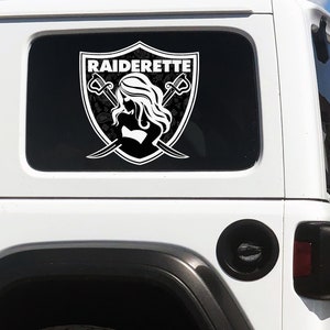 Raiderette Bandana Vinyl Sticker, Female Las Vegas Raider Fan Decal ...