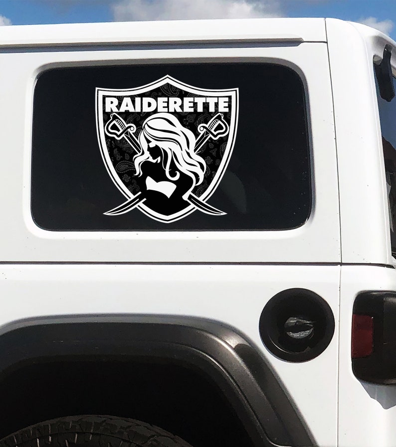 Raiderette Bandana Vinyl Sticker Female Las Vegas Raider Fan - Etsy