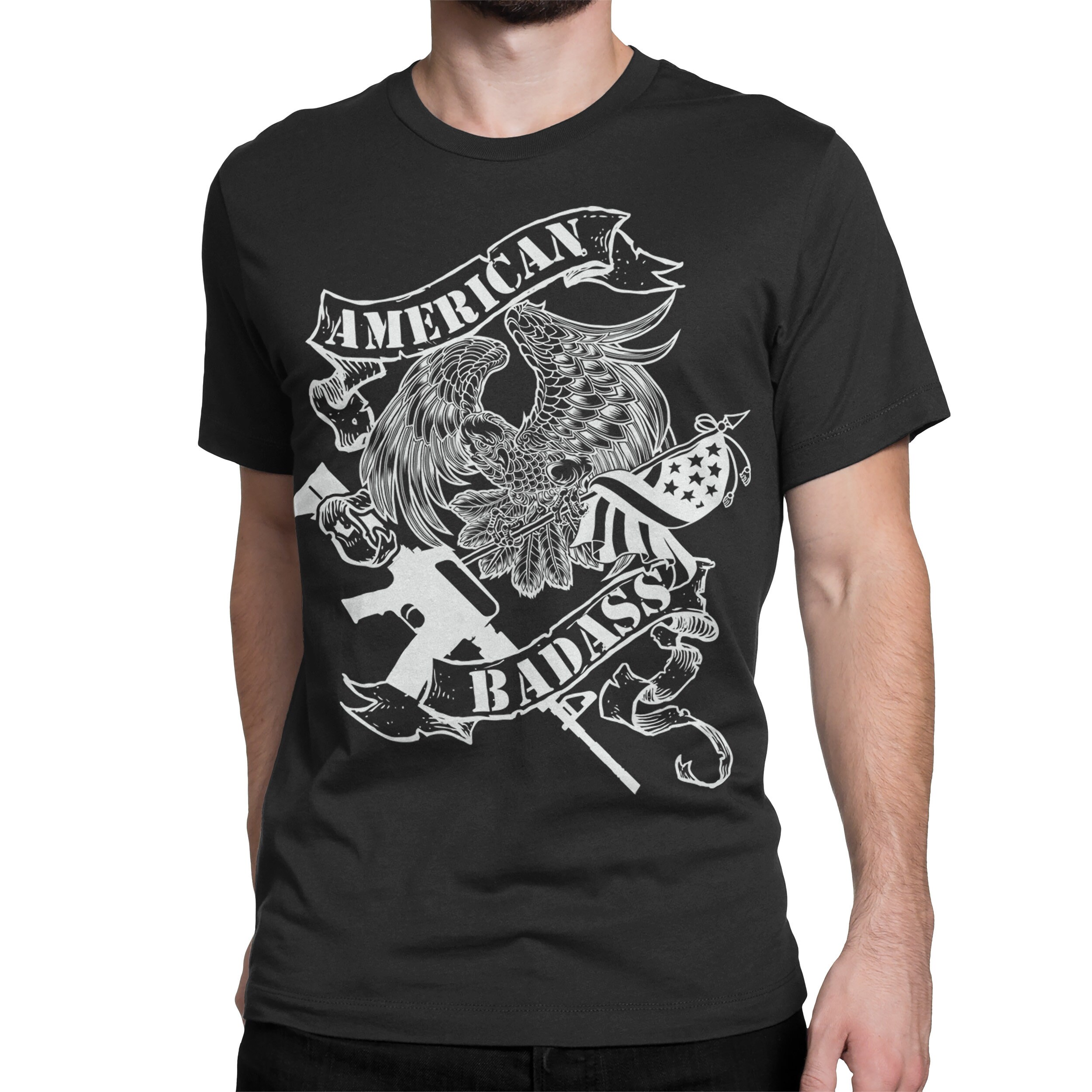 American Badass, American Eagle, US Flag Rifle, Svg-dxf-pdf-png - Etsy
