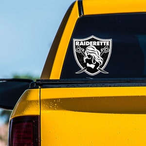 Raiderette Bandana Vinyl Sticker, Female Las Vegas Raider Fan Decal ...