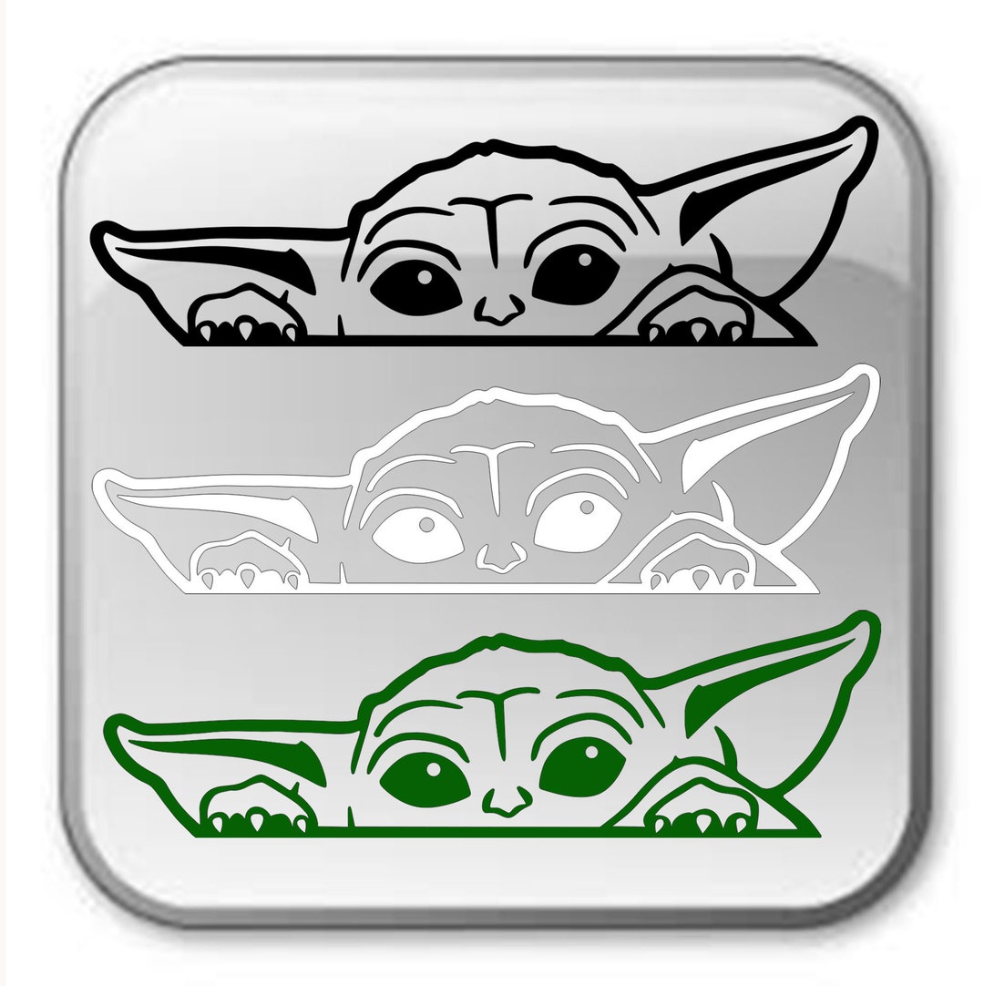 Baby Yoda Star Wars Vinyl Decal - Etsy