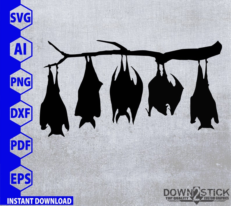 Bats Hanging Around Svg File - Etsy