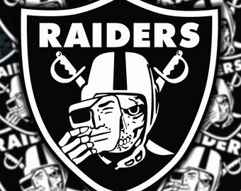Raiders Skull Decal - Etsy
