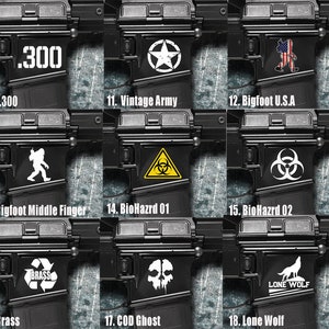 AR Airsoft Magwell Vinyl Decals (5 Pack) Decals Patriotic Emblems - Etsy