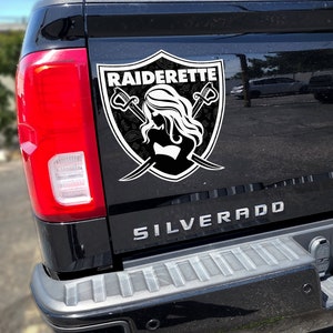 Raiderette Bandana Vinyl Sticker, Female Las Vegas Raider Fan Decal ...