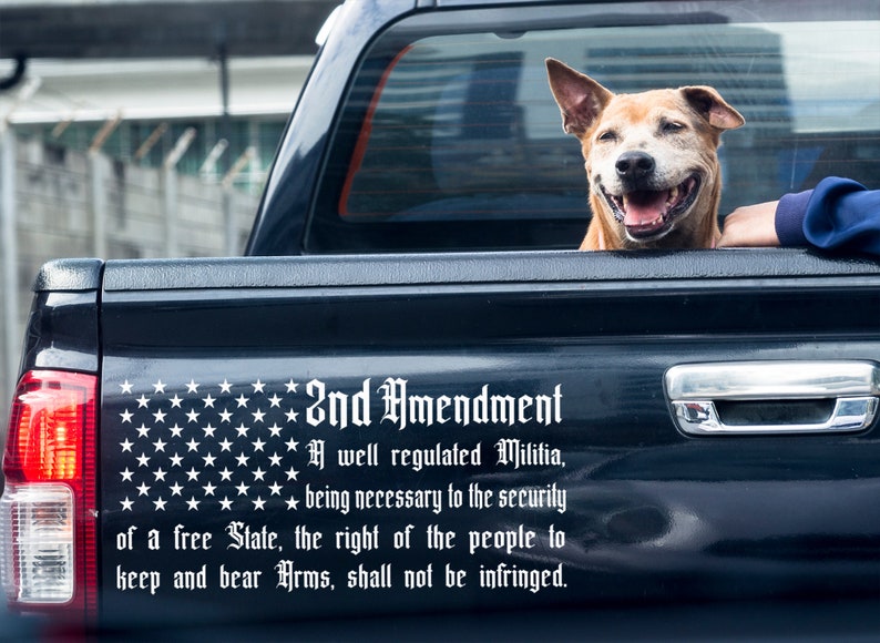 American Flag 2ND Amendment Vinyl USA Decal Sticker Truck - Etsy