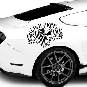 Live Free or Die Decal Sticker Vinyl Graphic American Car Truck Window ...