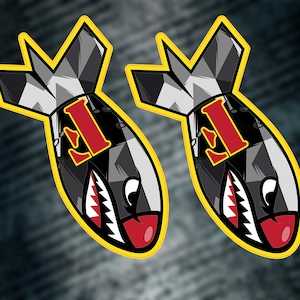 F-bomb Sticker, Bomb Shark Stickers, F Bomb Laptop Car Window Stickers ...