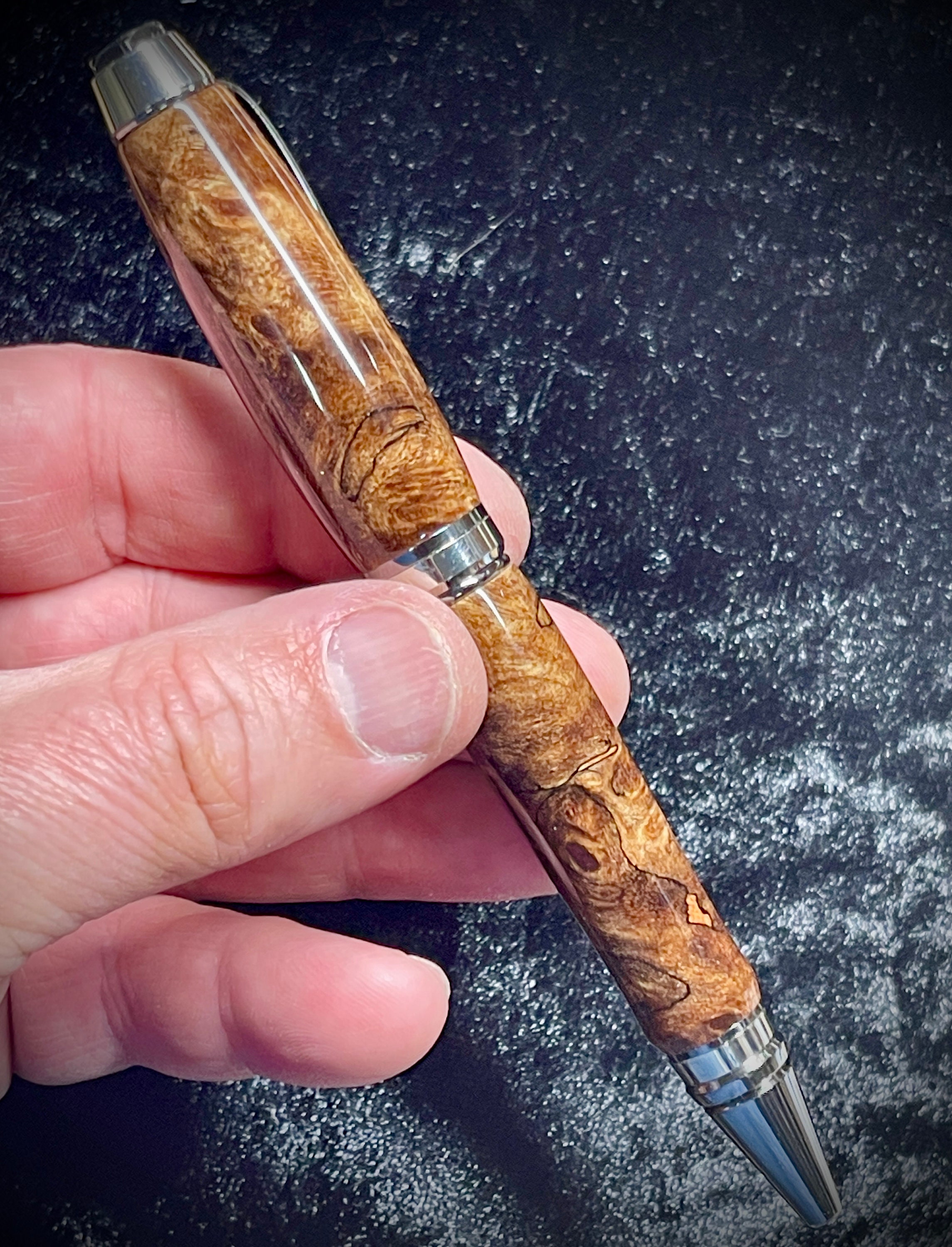 Custom Hand-turned Pen Made From Spalted Maple Burl. Very Rich and ...