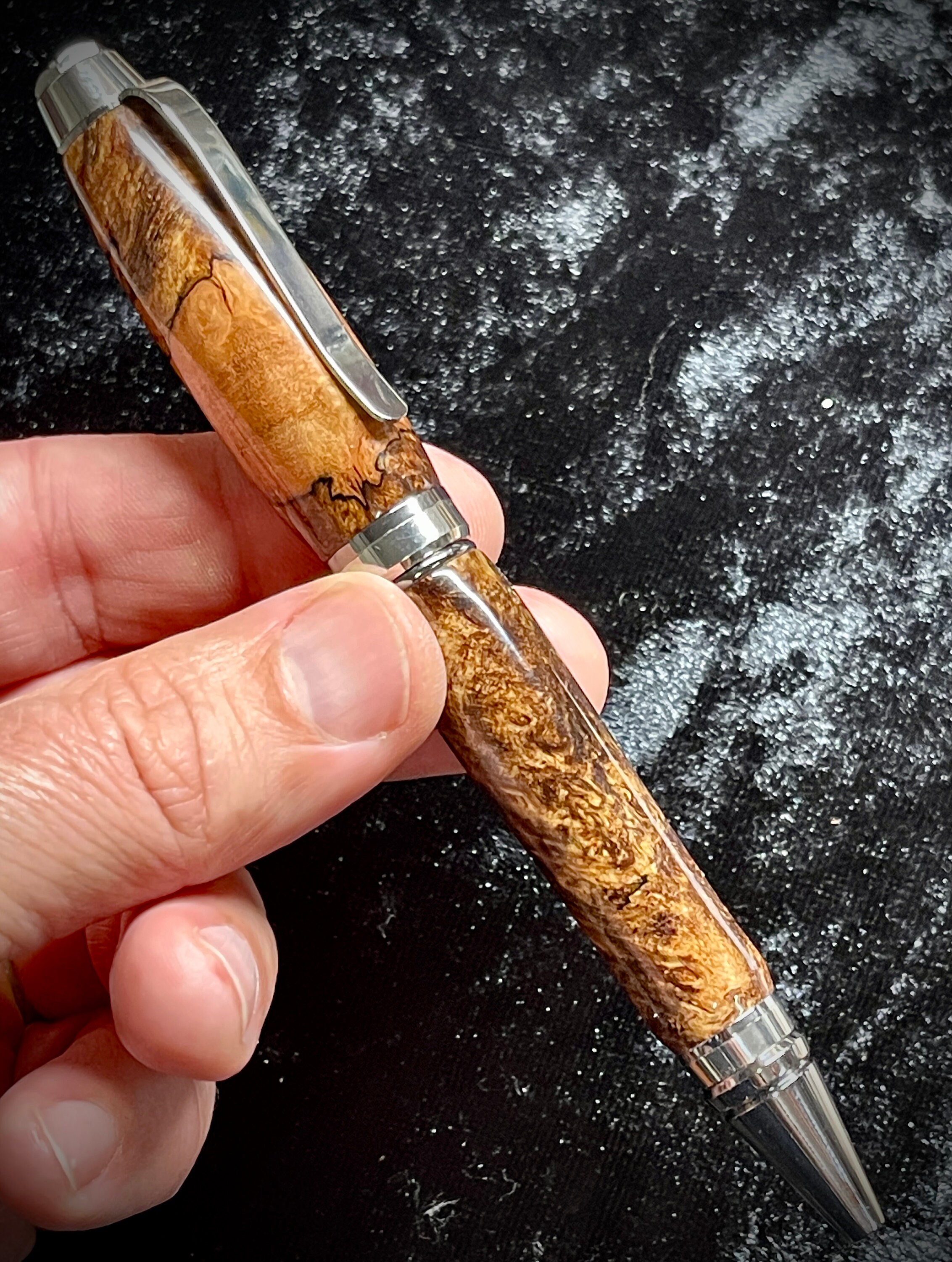 Custom Hand-turned Pen Made From Spalted Maple Burl. Very Rich and ...