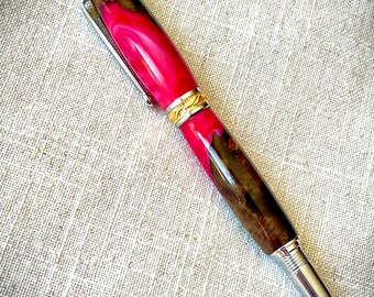 Custom Hand-turned Pen Made From Spalted Maple Burl. Very Rich and ...