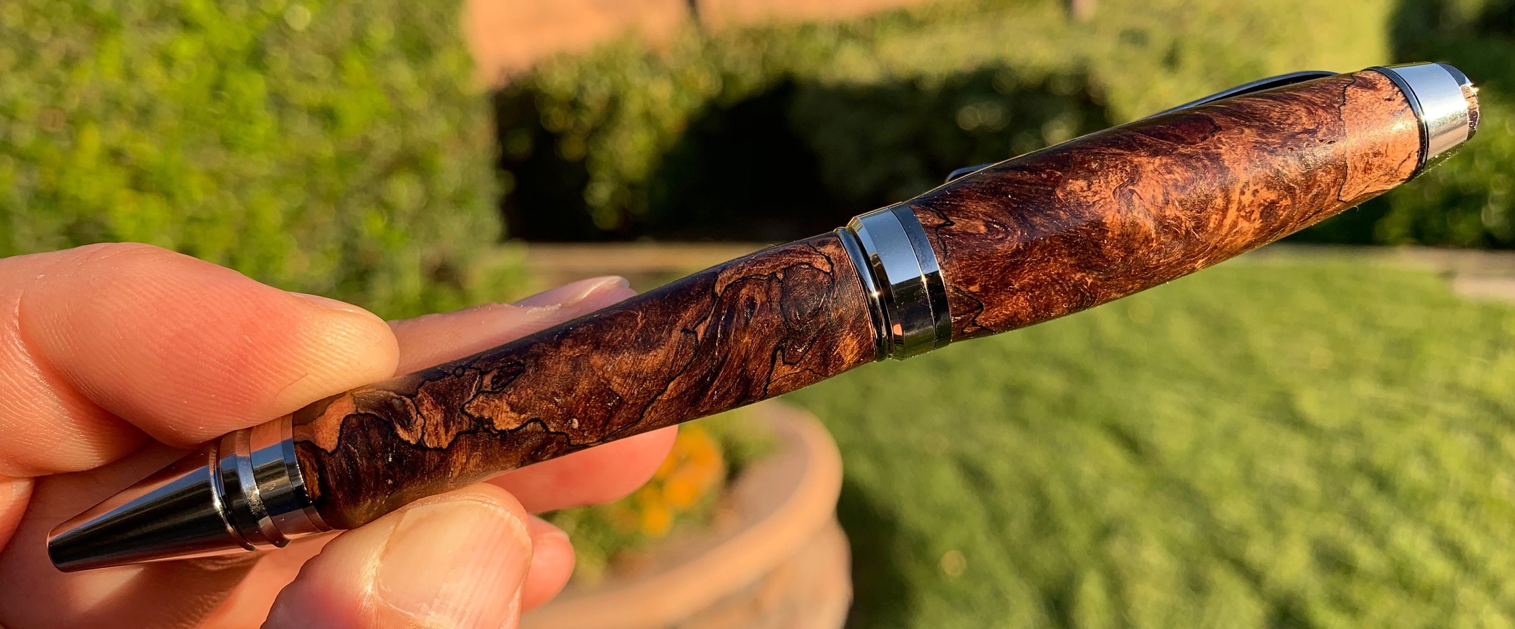 Custom Hand-turned Pen, Made From Maple Burl. - Etsy