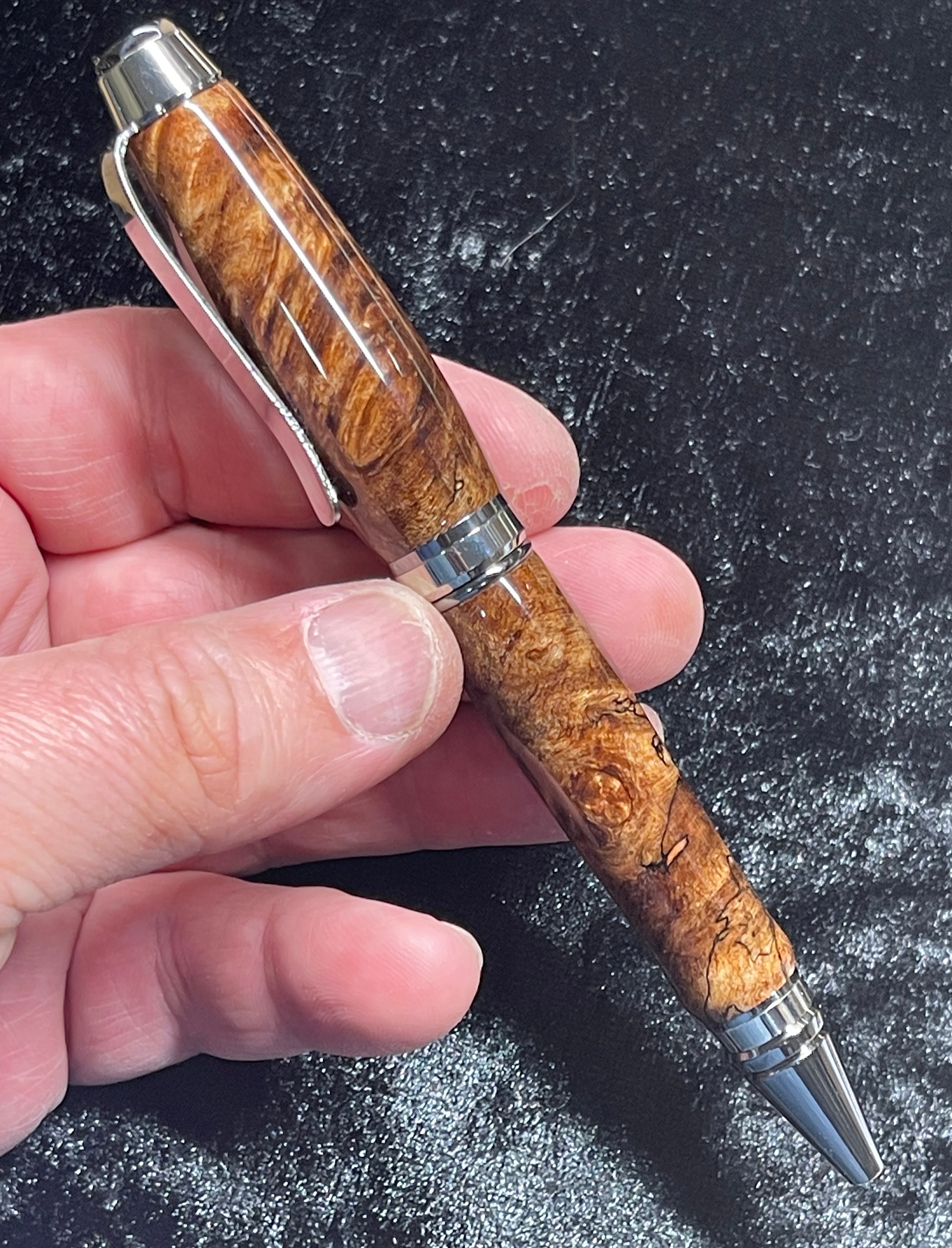 Custom Hand-turned Pen Made From Spalted Maple Burl. Very Rich and ...