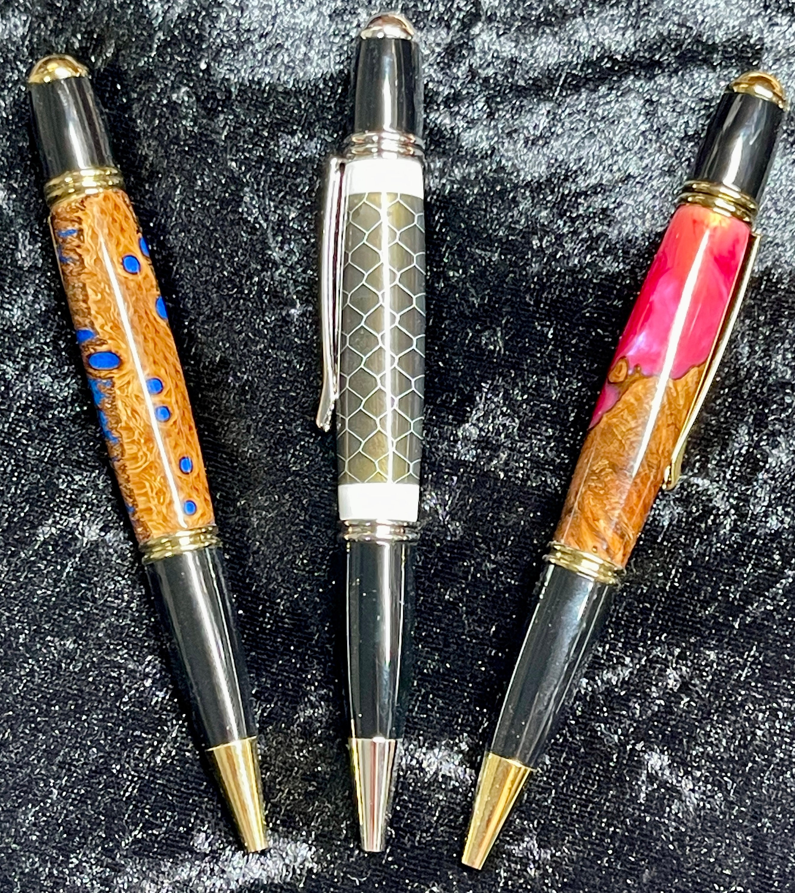 Custom Hand-turned Pen Made of a Hybrid of Resin and Mallee Burl Wood ...