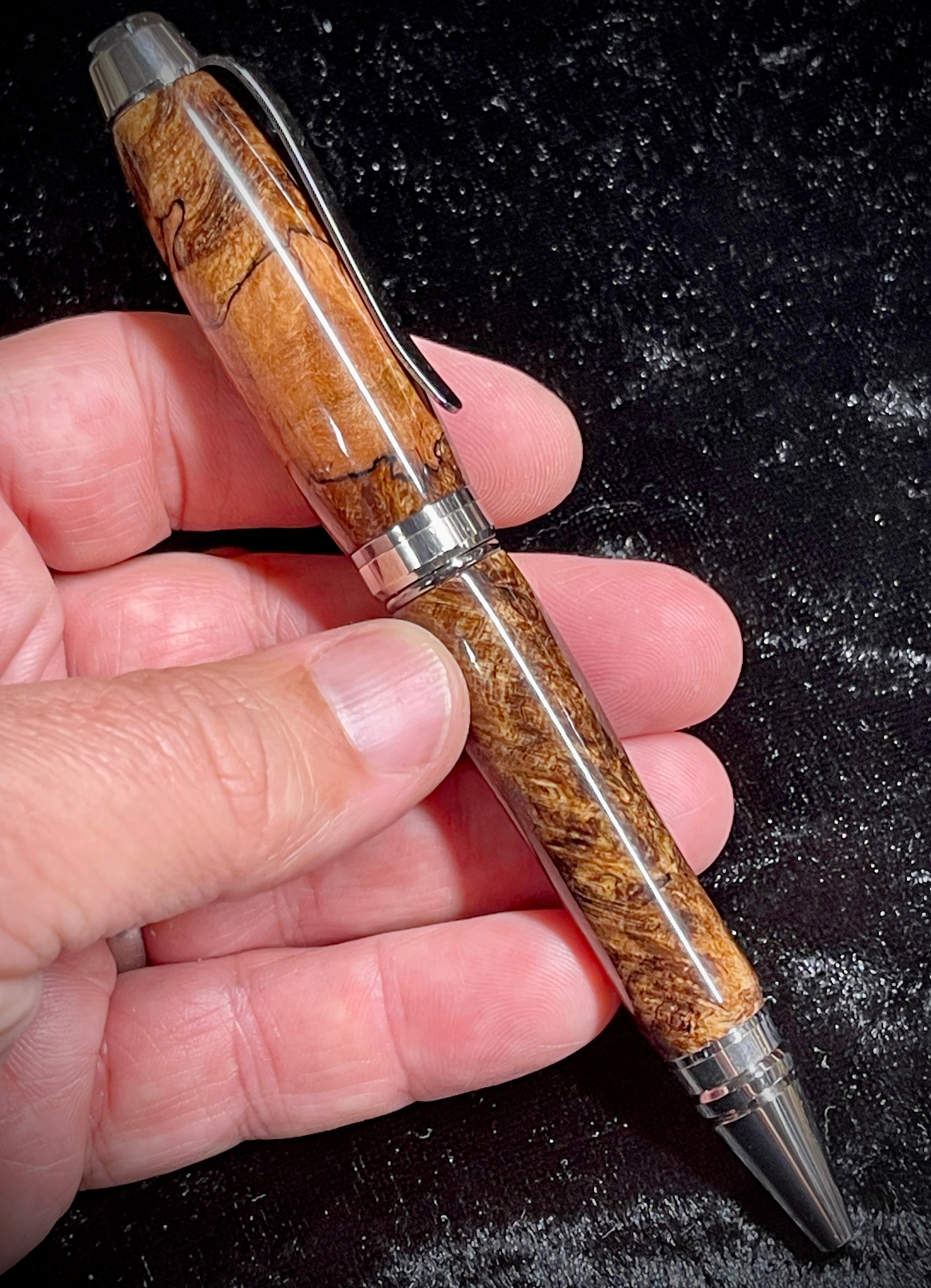 Custom Hand-turned Pen Made From Spalted Maple Burl. Very Rich and ...