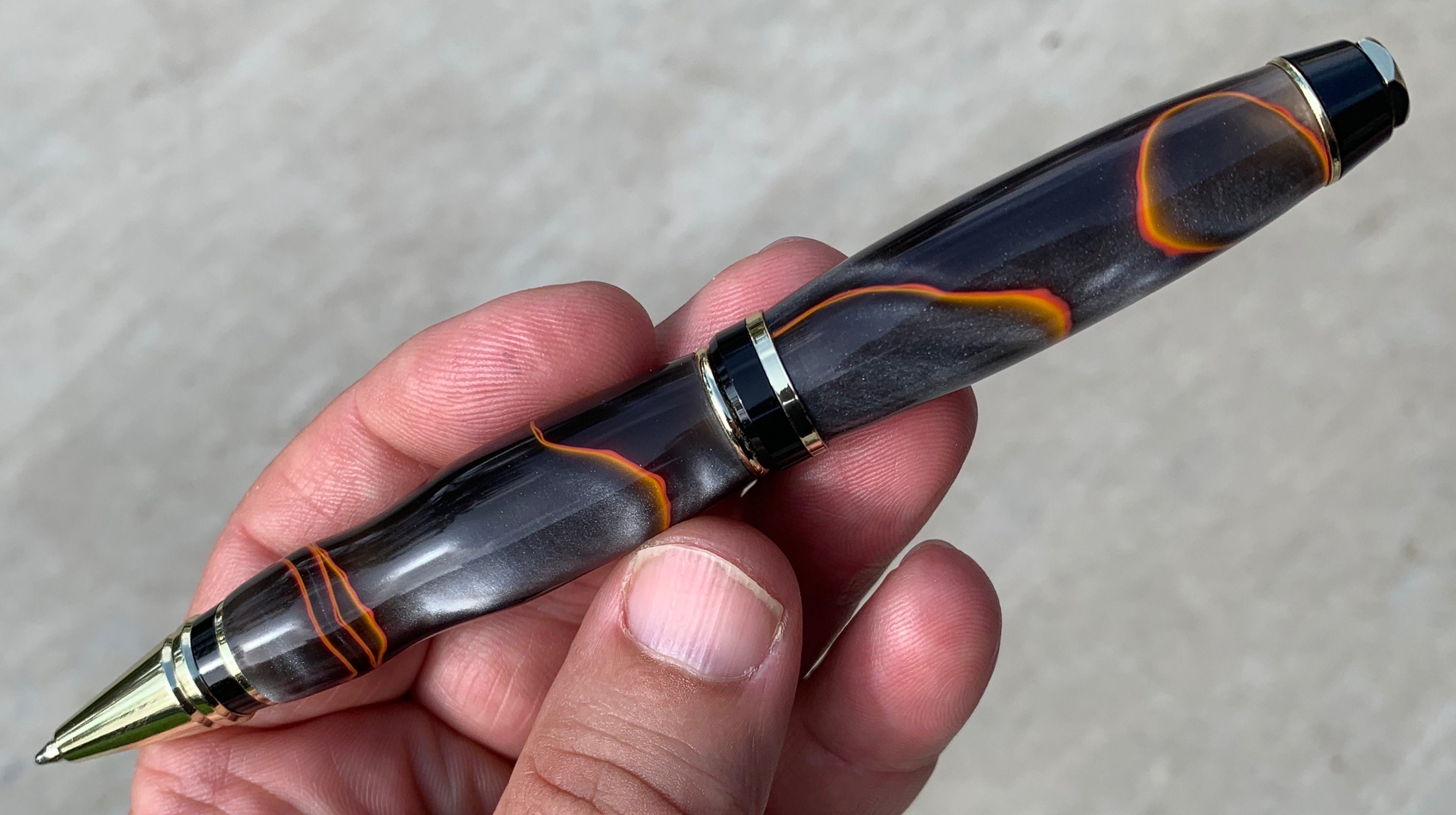 Custom Hand-turned Acrylic Pen With Great Iridescence and - Etsy