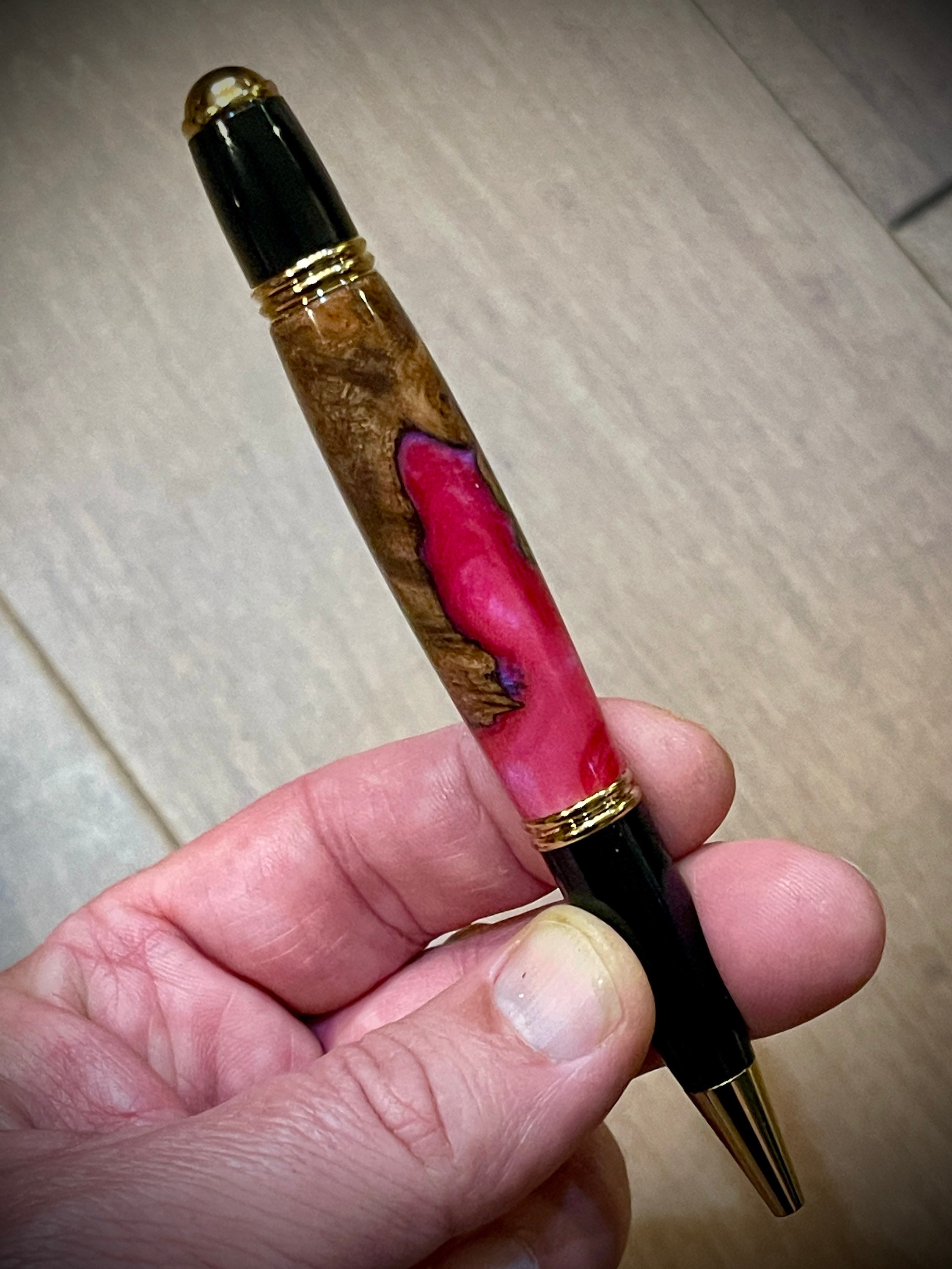 Custom Hand-turned Pen Made of a Hybrid of Resin and Mallee - Etsy