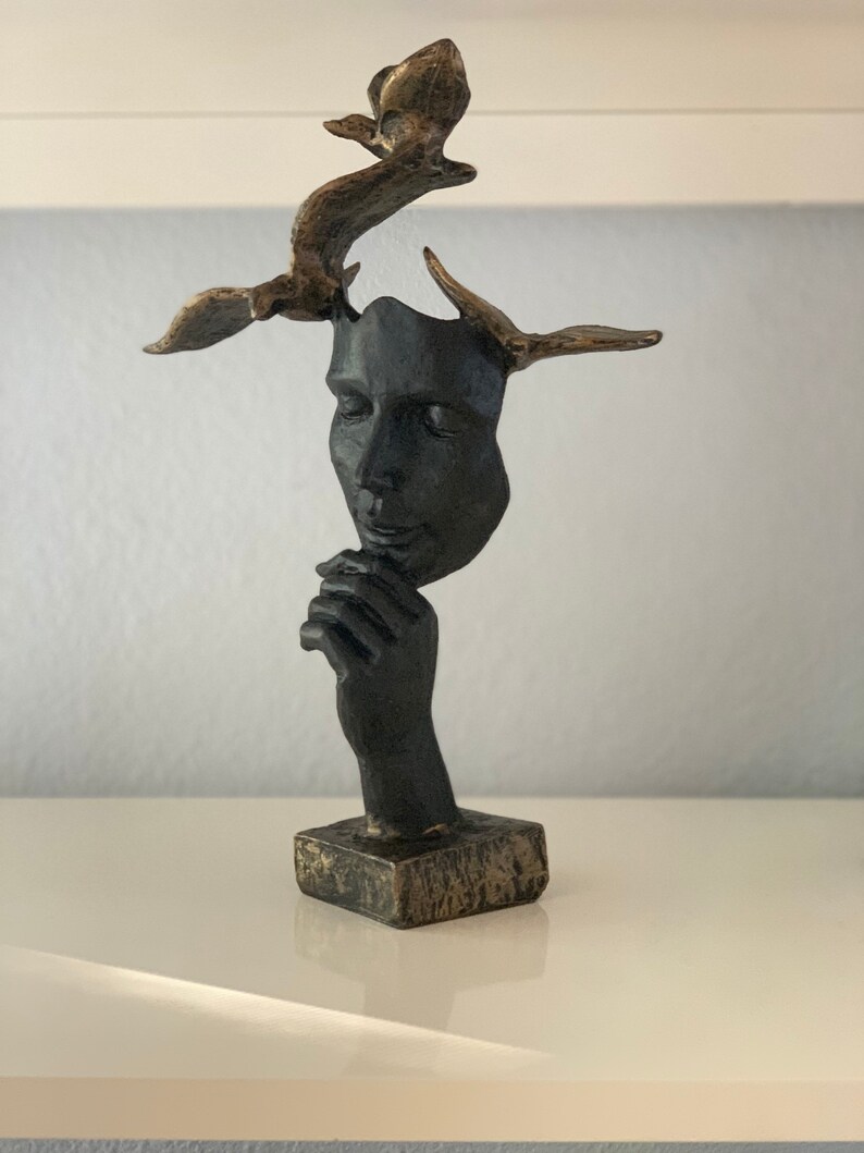 Creative Abstract Decor Statue Face & Hand Statues and - Etsy